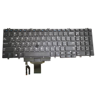 Laptop Keyboard For DELL Precision 7530 7540 7730 7740 Arabia AR Black ...