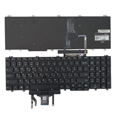 Laptop Keyboard For DELL Precision 7530 7540 7730 7740 Hebrew HB Black ...