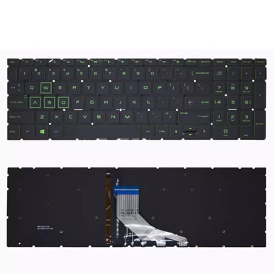 Laptop Keyboard For HP Pavilion Gaming 15-DK000 With Green Backlit Non ...