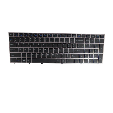 Laptop Keyboard For Proline W950AU United States US Black With Brown ...