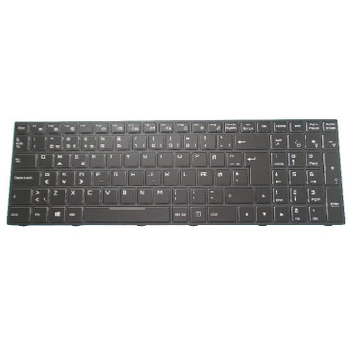 Laptop 3 Zone RGB Keyboard For 2AM Challenger E500 Danish DM Black With ...