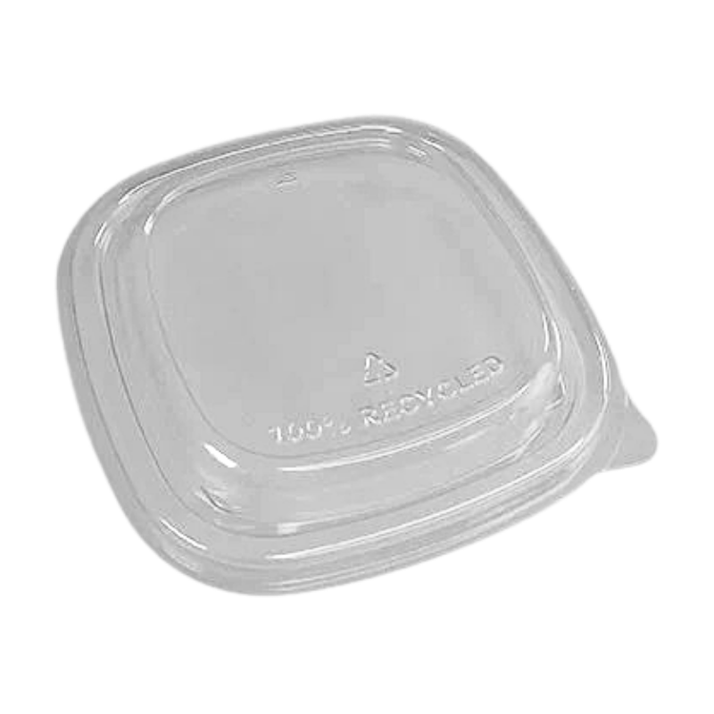 Sabert PAP54012 RPET Lids Square Bowl 350ml 500ml Clear - 300 Pack