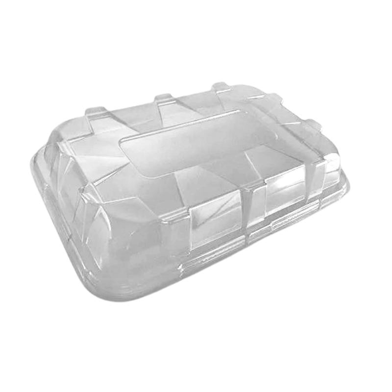 Sabert DOM52314 Dome Med Rectangular Lids 350x240mm Clear - 50 Pack