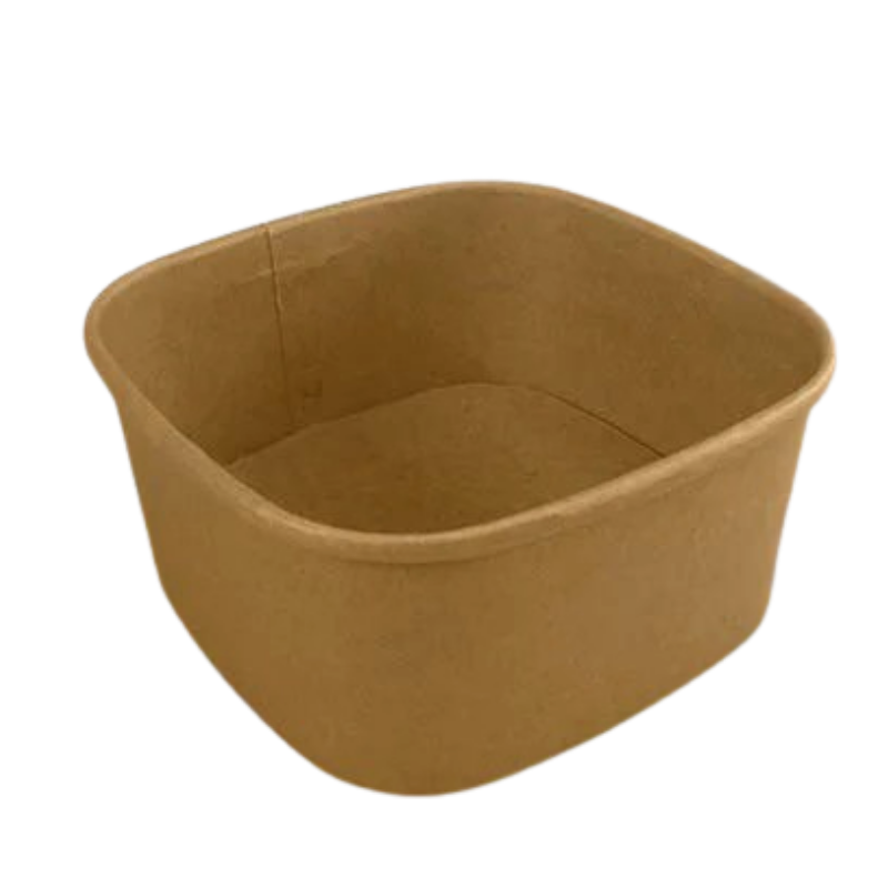 Sabert PAP14016PE Square Kraft Food Bowl 16oz Recyclable Hot Food - 300 ...