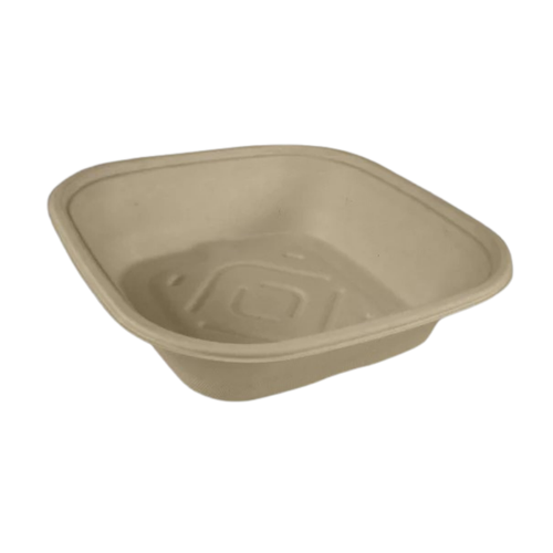 Sabert PUL42110800 Square Pulp Catering Bowl 2250ml Compostable - 50 Pack
