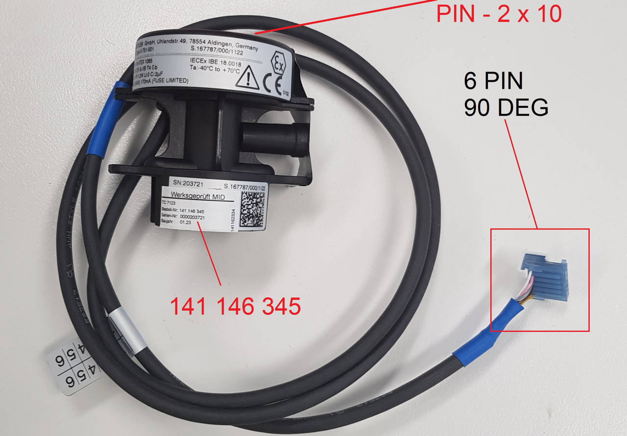 PULSER SIP-11 0-751-001 EXI CABLE 1.0M, CW 2x10 DRIVE PIN - Gilbarco ...