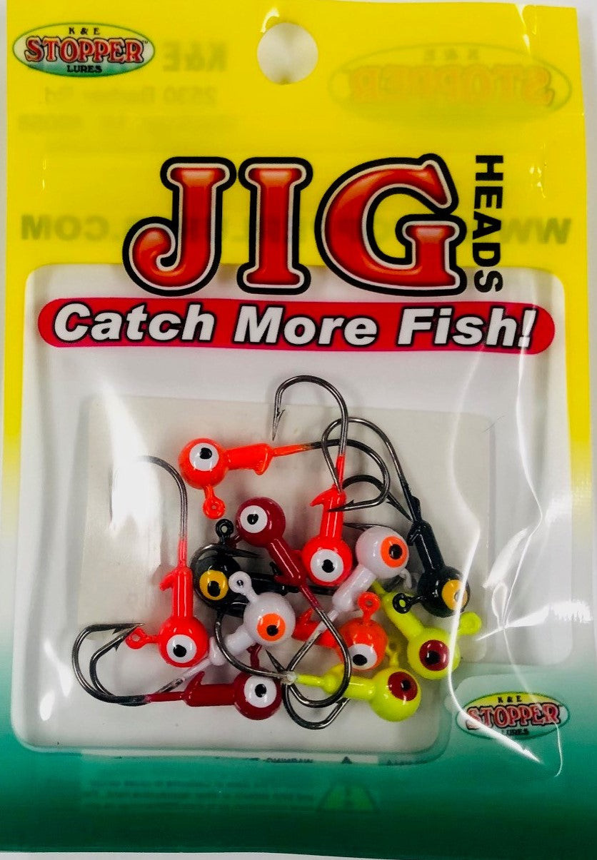 Multi-Pack Assorted Color Jig Heads | Stopper Lures