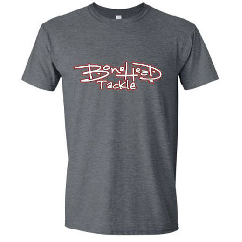 Bonehead Tackle Heather T-Shirts Dark Grey | BoneHead Tackle | Baits.com