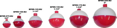 BEST Red/White Round Plastic Floats - 12 Pack | Stopper Lures