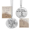 Sculpted Circle Handwriting Necklace