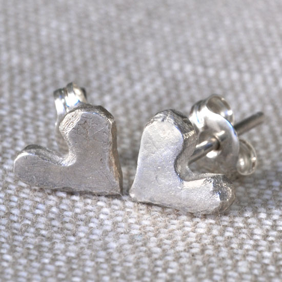 Loved Silver Heart Earrings