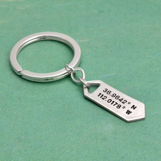 Coordinates Key Chain