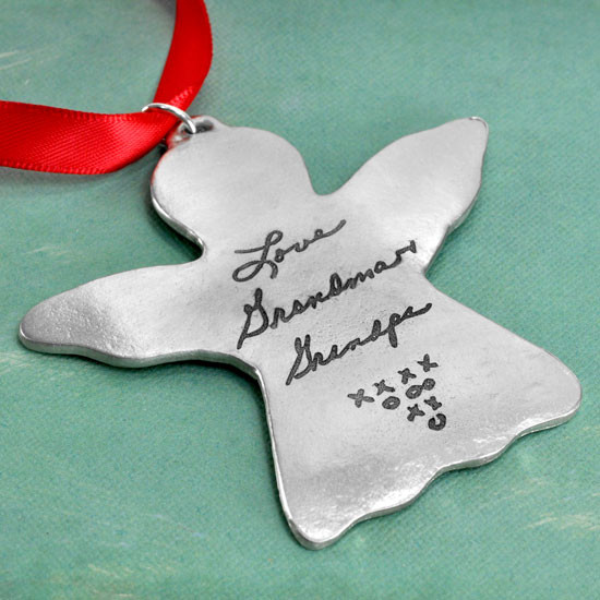 Angel Handwriting Ornament