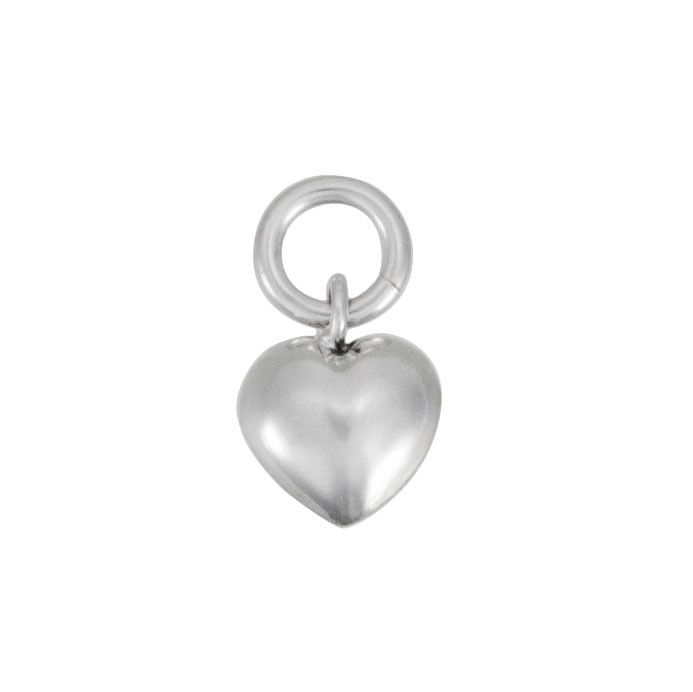 Sterling Silver Puffed Heart Charm