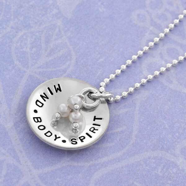 Hand-Stamped Cupped Disc Necklace