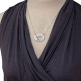 Handwriting Silver Cross Necklace