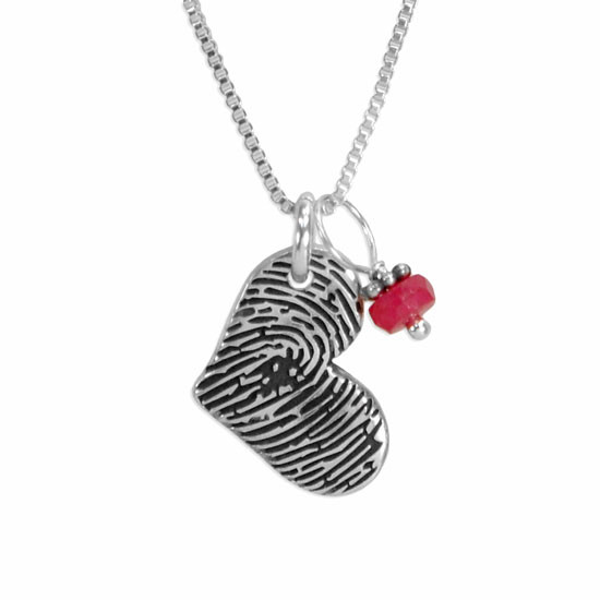Fingerprint Jewelry Made With Your Loved One's Actual Fingerprints