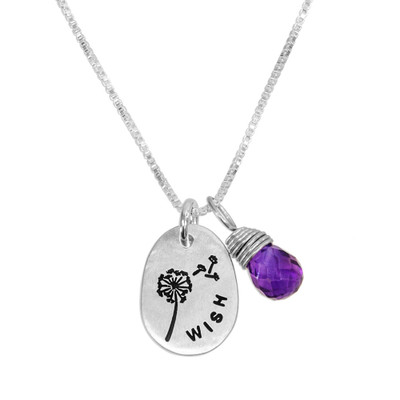 Wish Necklace with Amethyst