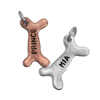 Sculpted Sterling Silver Dog Bone