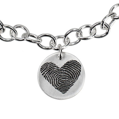 Custom Fingerprint Charm Bracelet