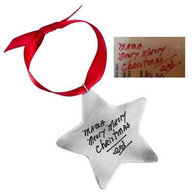 Star Ornament with Your Handwriting