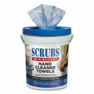 Scrubs Hand Cleaner Towels, 72/Container, Citrus 6 CASE ...