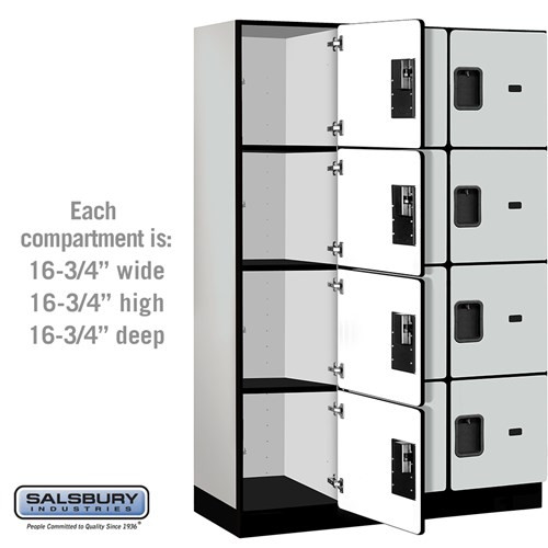 Wood Locker 2-Tier Designer - 6-Foot Mahogany Storage Unit With Three ...