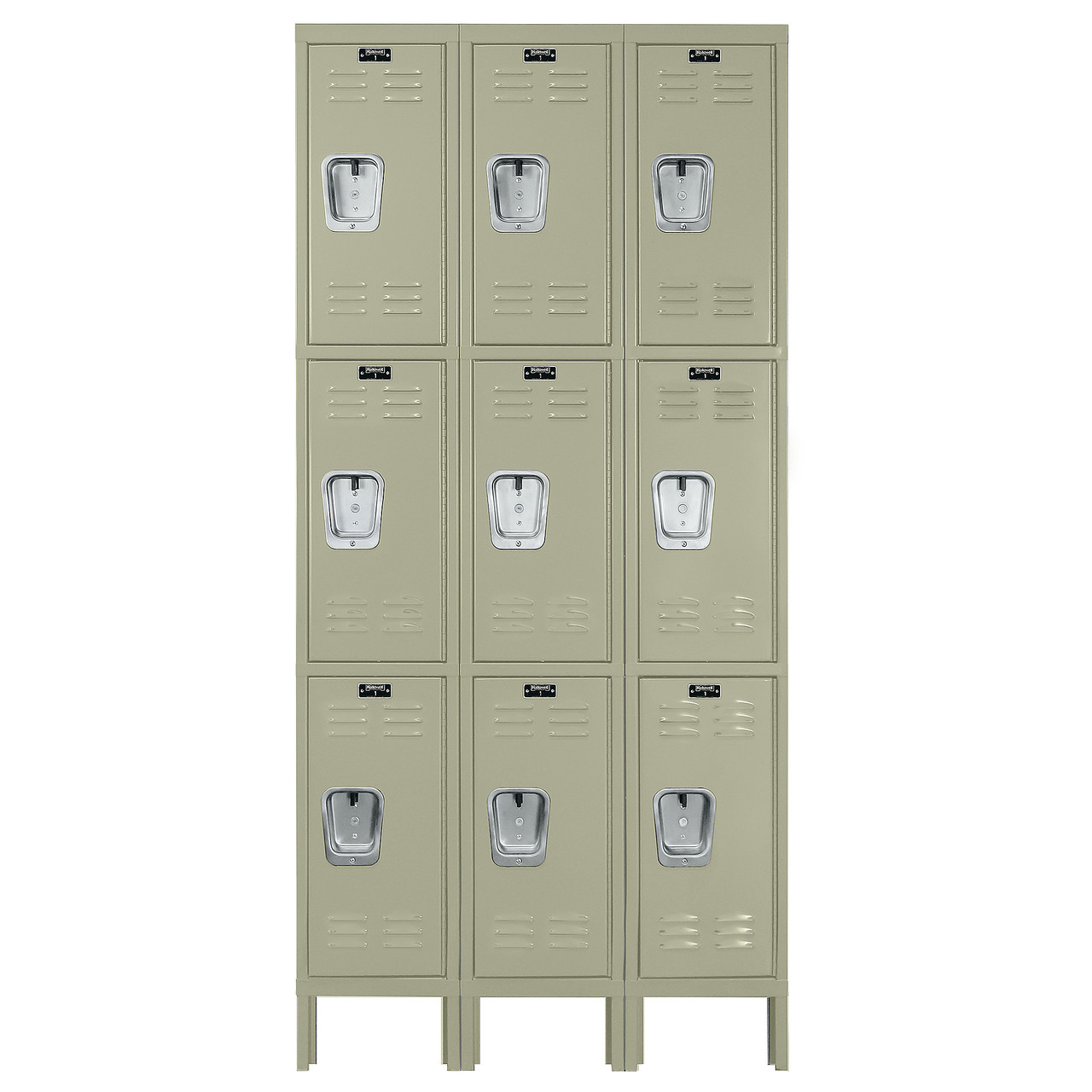 Hallowell® Premium Metal Locker - Triple Tier - 3 Wide - 9 Doors ...