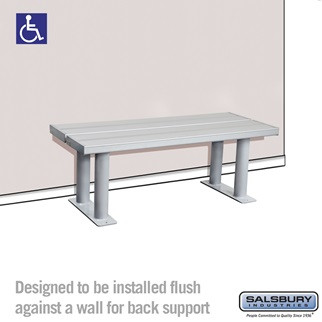 Salsbury Aluminum ADA Locker Bench - 42 Inches Wide - Locker Emporium