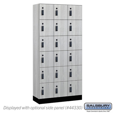 Wood Lockers 12" Wide Premier Wood Locker - Six Tier Box Style - 3 Wide ...