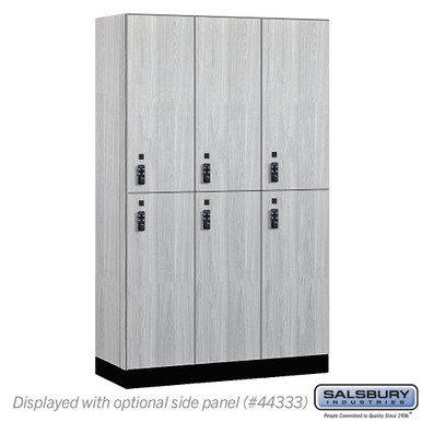 15" Wide Premier Wood Locker - Double Tier - 3 Wide - 6 Feet High - 18 ...