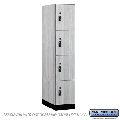 Salsbury 15" Wide Premier Wood Locker - Four Tier - 1 Wide - 6 Feet ...