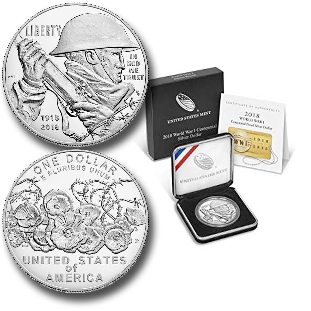 2018 WWI Centennial Proof Silver Dollar - Capitol Mint
