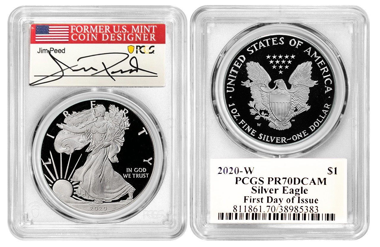 2020-W Proof ASE PR70DCAM PCGS FDOI Jim Peed - Capitol Mint