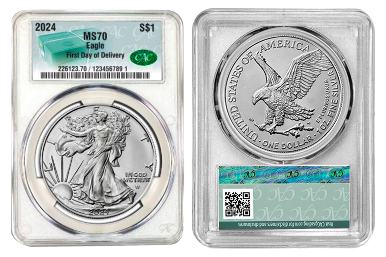 2024 ASE MS70 CAC First Day of Delivery Monster Box label - Capitol Mint