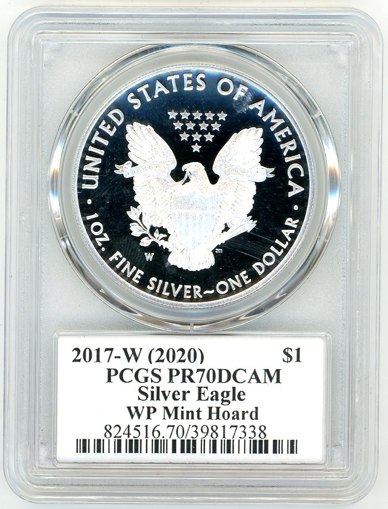 2017-W (2020) Proof Silver Eagle PR70DCAM PCGS WP Mint Hoard flag Jim ...
