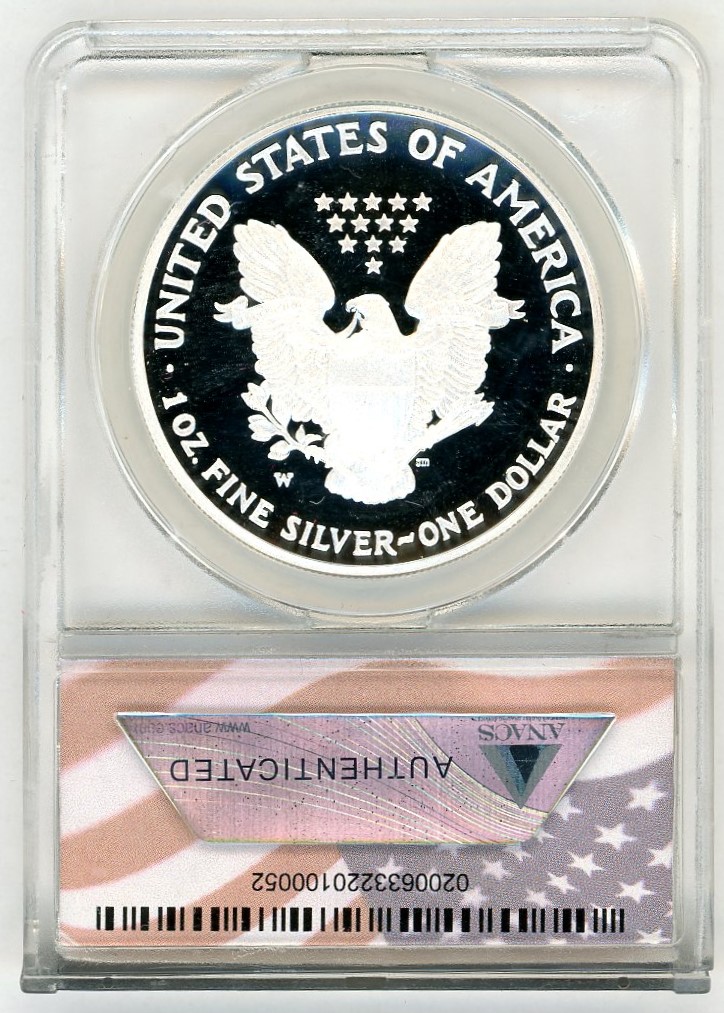 2007-W Proof ASE PR70 DCAM ANACS Certified flag label - Capitol Mint
