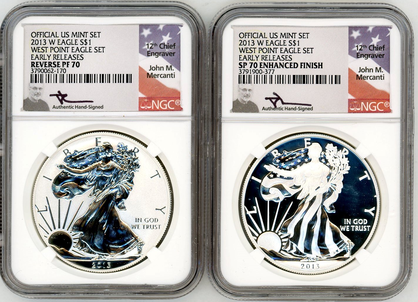 2013 W ASE 2-coin Set Rev. PF/SP70 Enhanced Finish NGC Early Releases ...