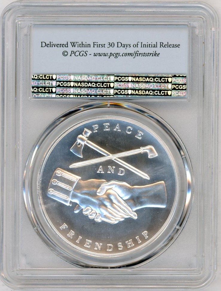 (2019) 1oz. Silver Medal US Mint Presidential Series MS70 PCGS flag ...