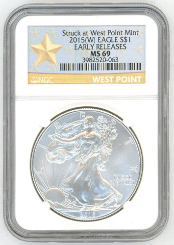 2015 (W) ASE MS69 NGC Early Releases Struck at West Point star label - Capitol Mint