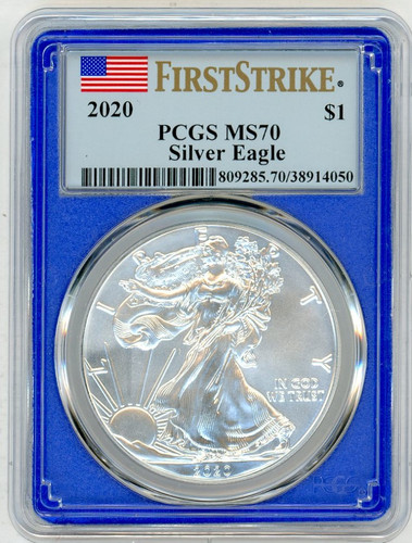2020 ASE MS70 PCGS flag First Strike blue core - Capitol Mint