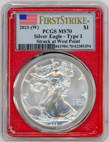 2021-(W) ASE Type 1 MS70 PCGS Struck at West Point flag First Strike ...
