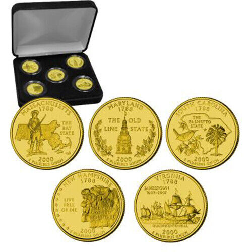 2000 24kt Gold Layered State Quarters - Capitol Mint