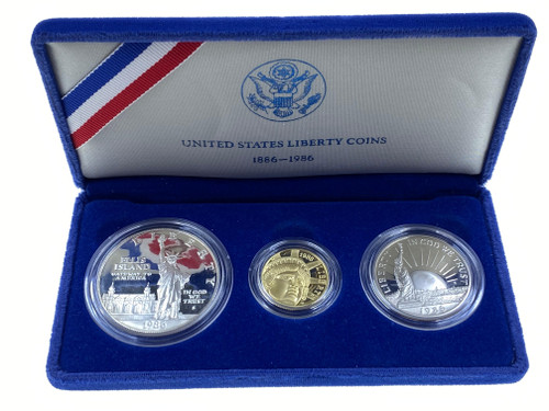 1986 Statue of Liberty Proof 3-Coin Set - Capitol Mint