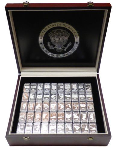 50 1 Troy OZ US States Silver Bar Collection - Capitol Mint
