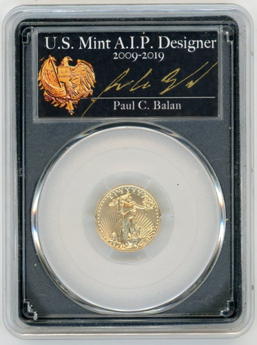 2023 $5 Gold Eagle MS70 PCGS FDOI Paul Balan - Capitol Mint