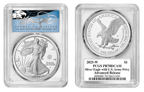 2025-W Proof ASE U.S. Army Privy PR70DCAM PCGS Advanced Release T ...