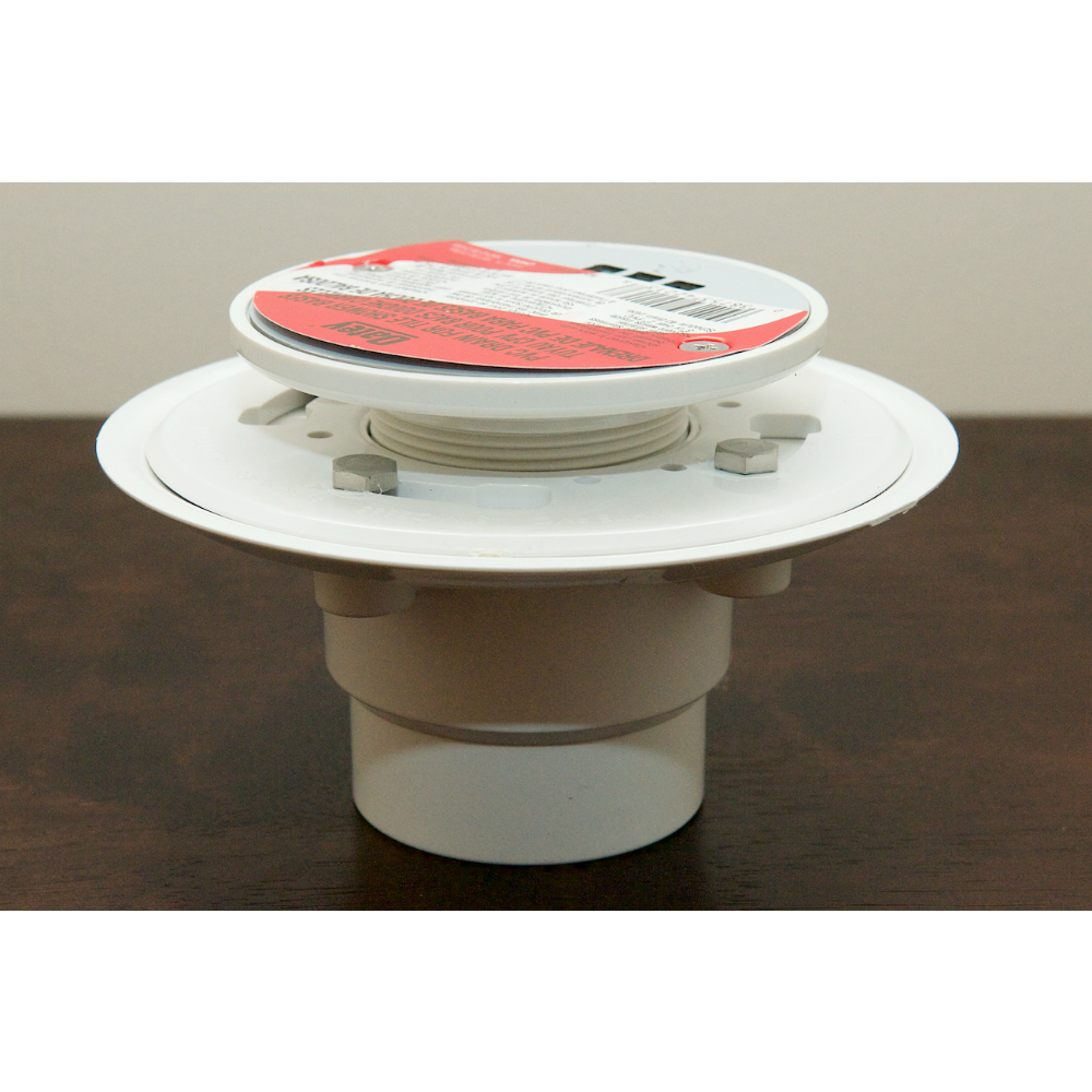 Oatey Three Piece Drain Assembly With Round Grate Cover
