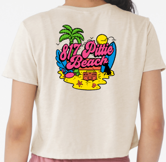 817 Pittie Beach Cropped Tee