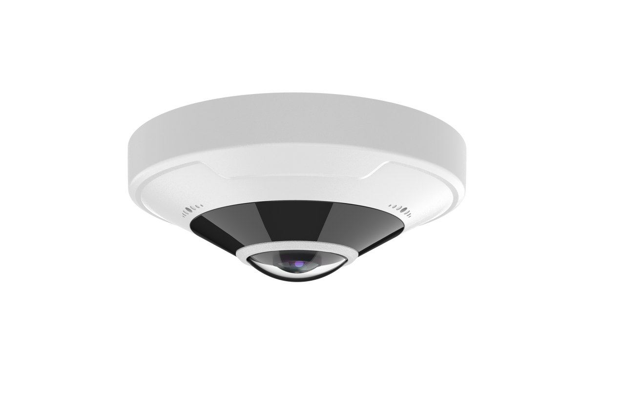 12MP IPC Fisheye, 1.8mm lens, 15m IR, POE, 2 MIC, Speaker
